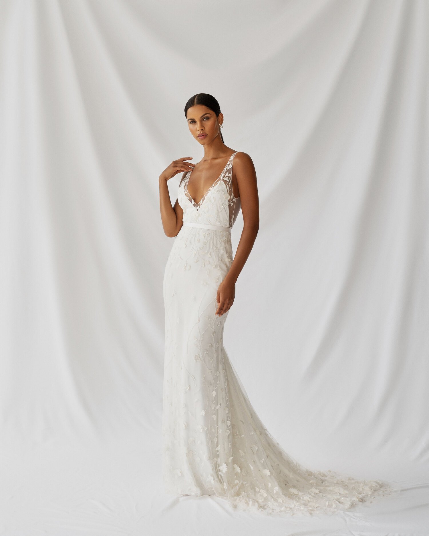 Zinnia Gown by Alexandra Grecco - Blanc De Blanc